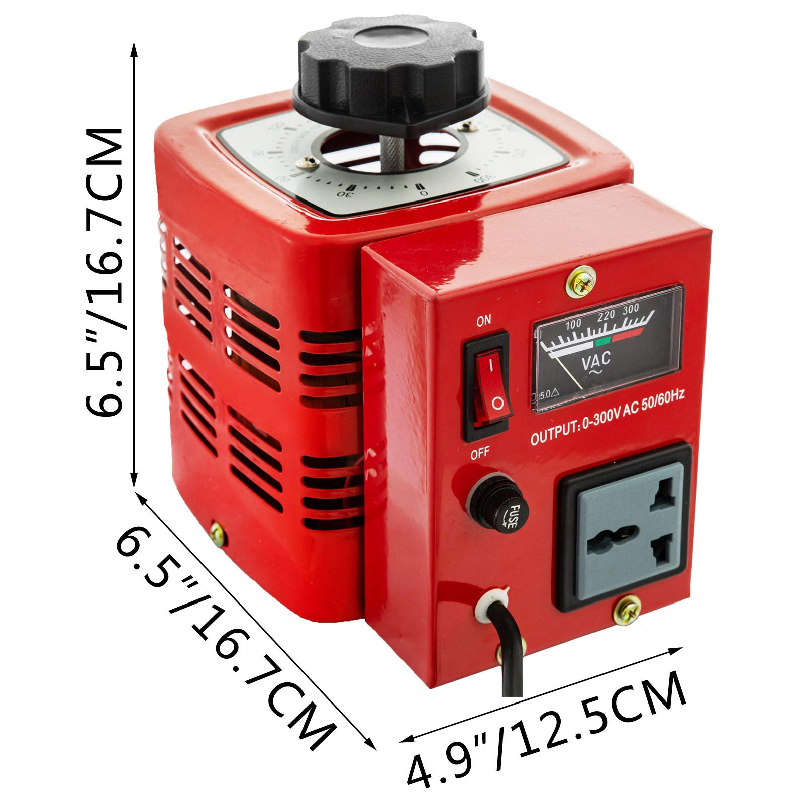 Buy VEVOR 0.5KVA Variable Output Transformer 220V AC w/Copper Coil ...
