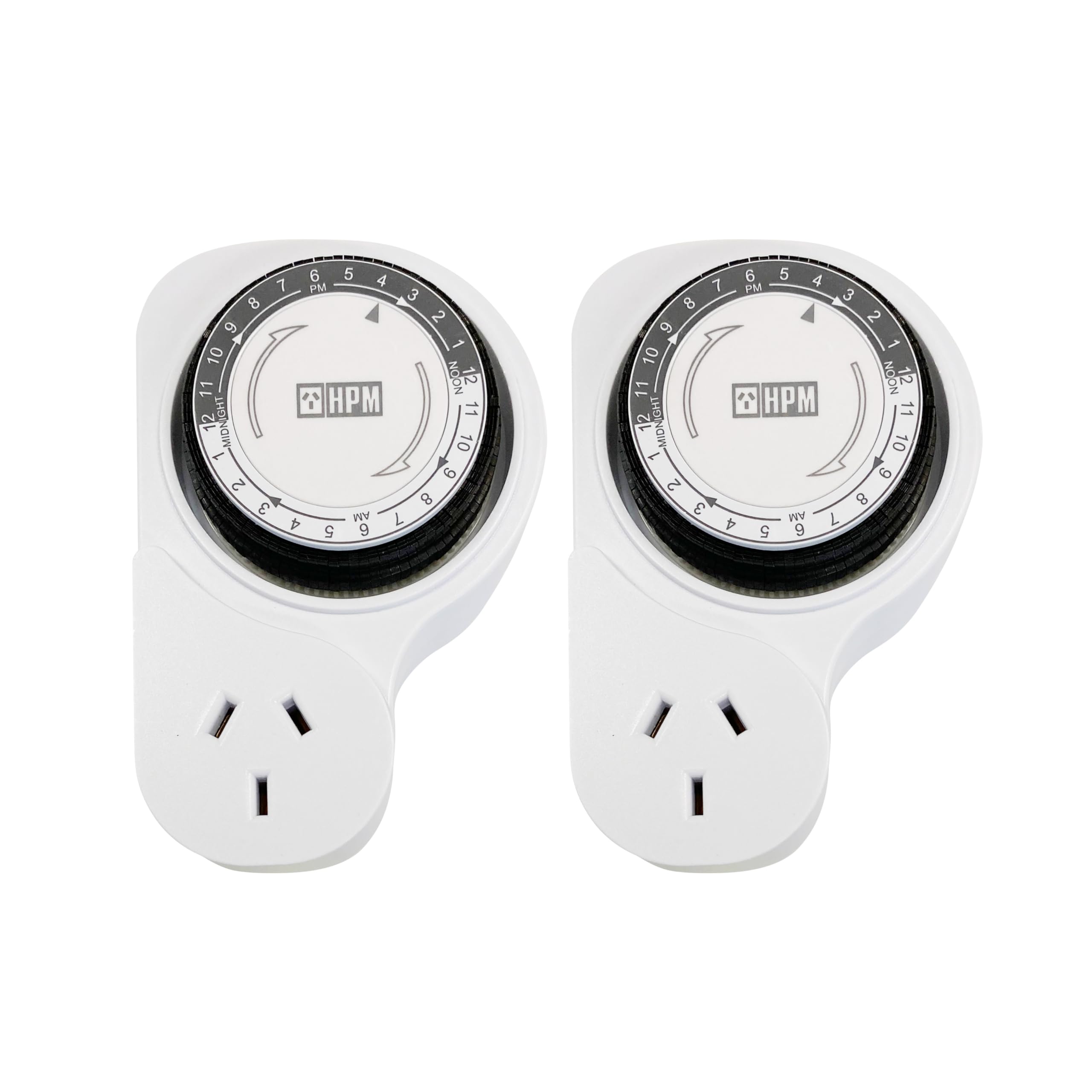 HPM 24 Hour Analog Timer with Offset Double Pole Twin Pack : Amazon.com ...