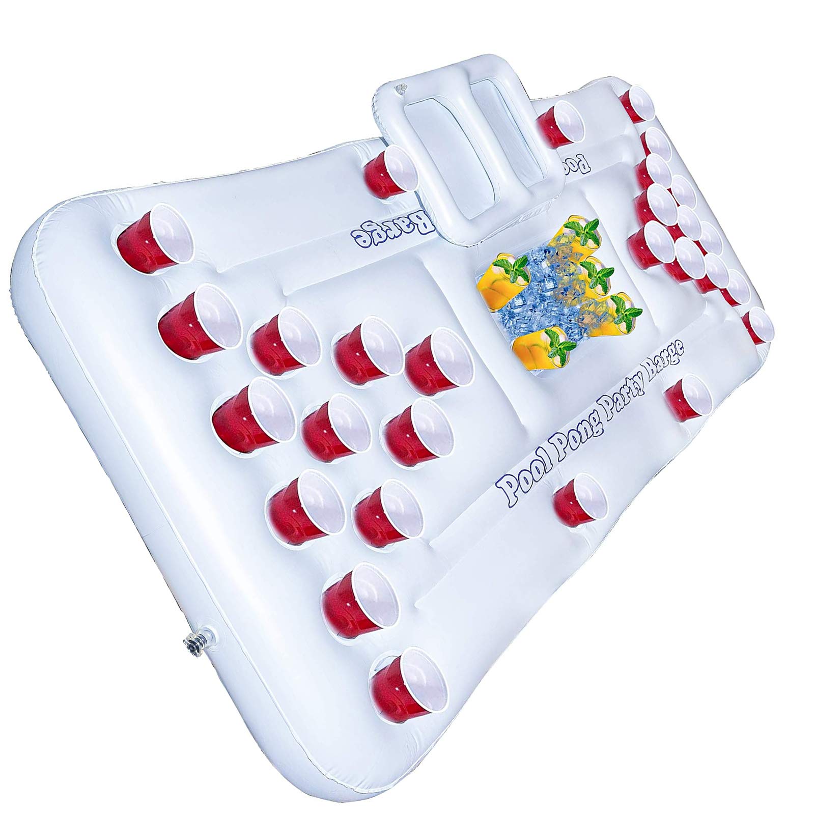 Hansome Inflatable Pool Party Barge Floating Beer Pong Float Cooler ...