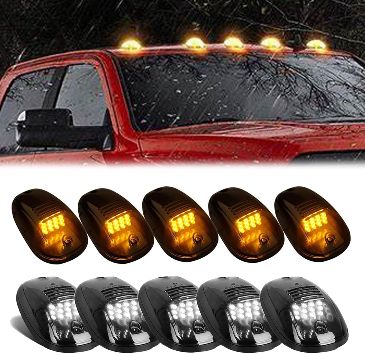 Amazon.com: Solar Powered Cab Lights for Truck, Solar Powered Cab ...
