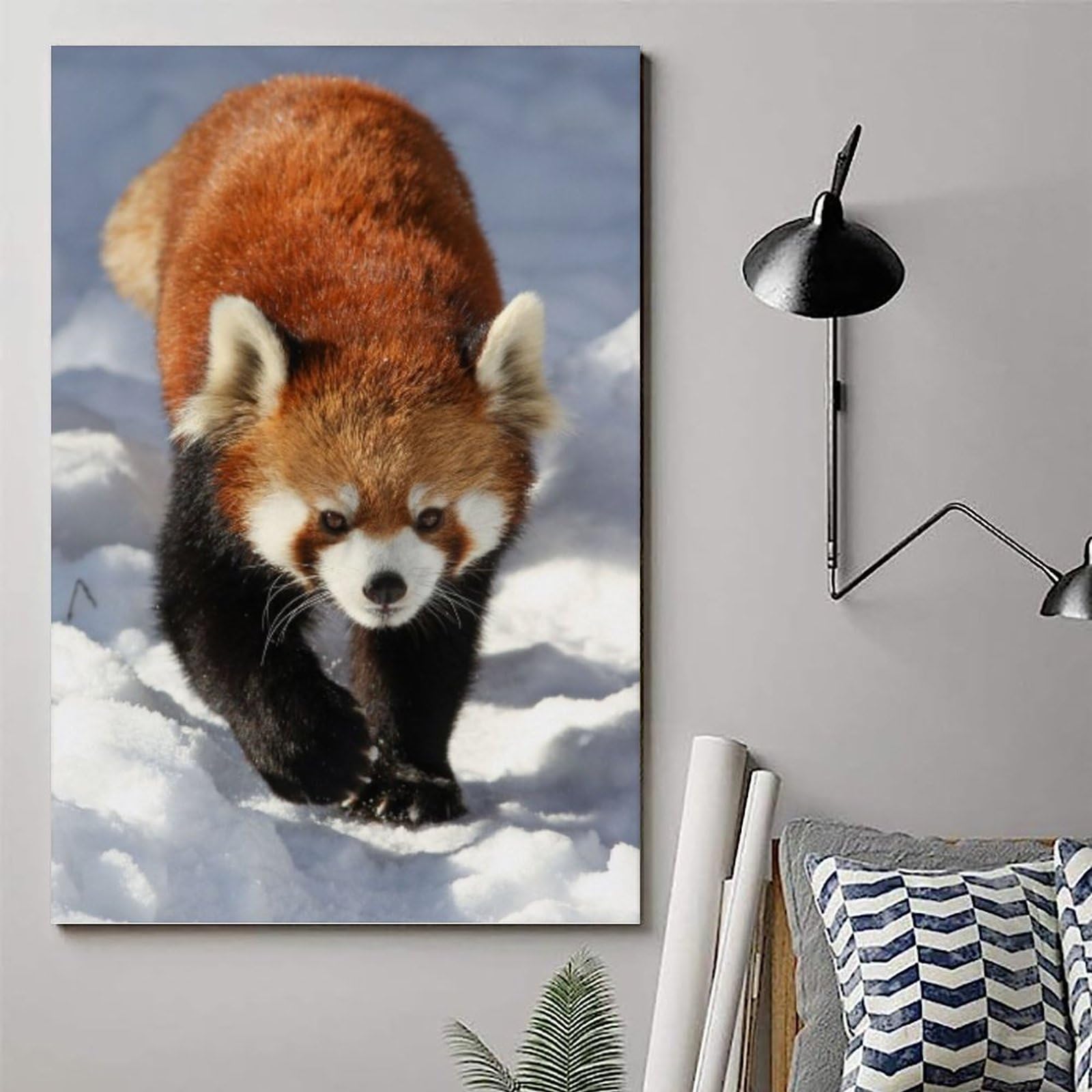 Panda Roux Mignon Dans La Neige Deux Pandas Roux S'amusent Dans La