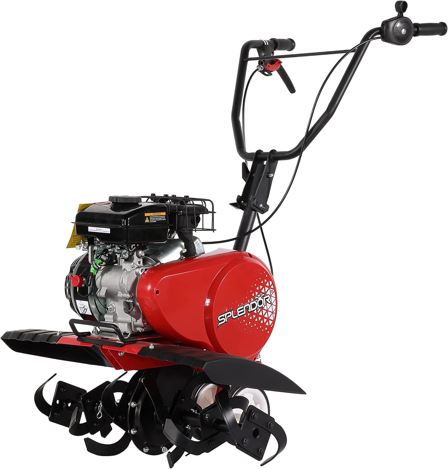Amazon.com : SPLENDOR Gas Powered Tiller 79cc with Handle and Width ...