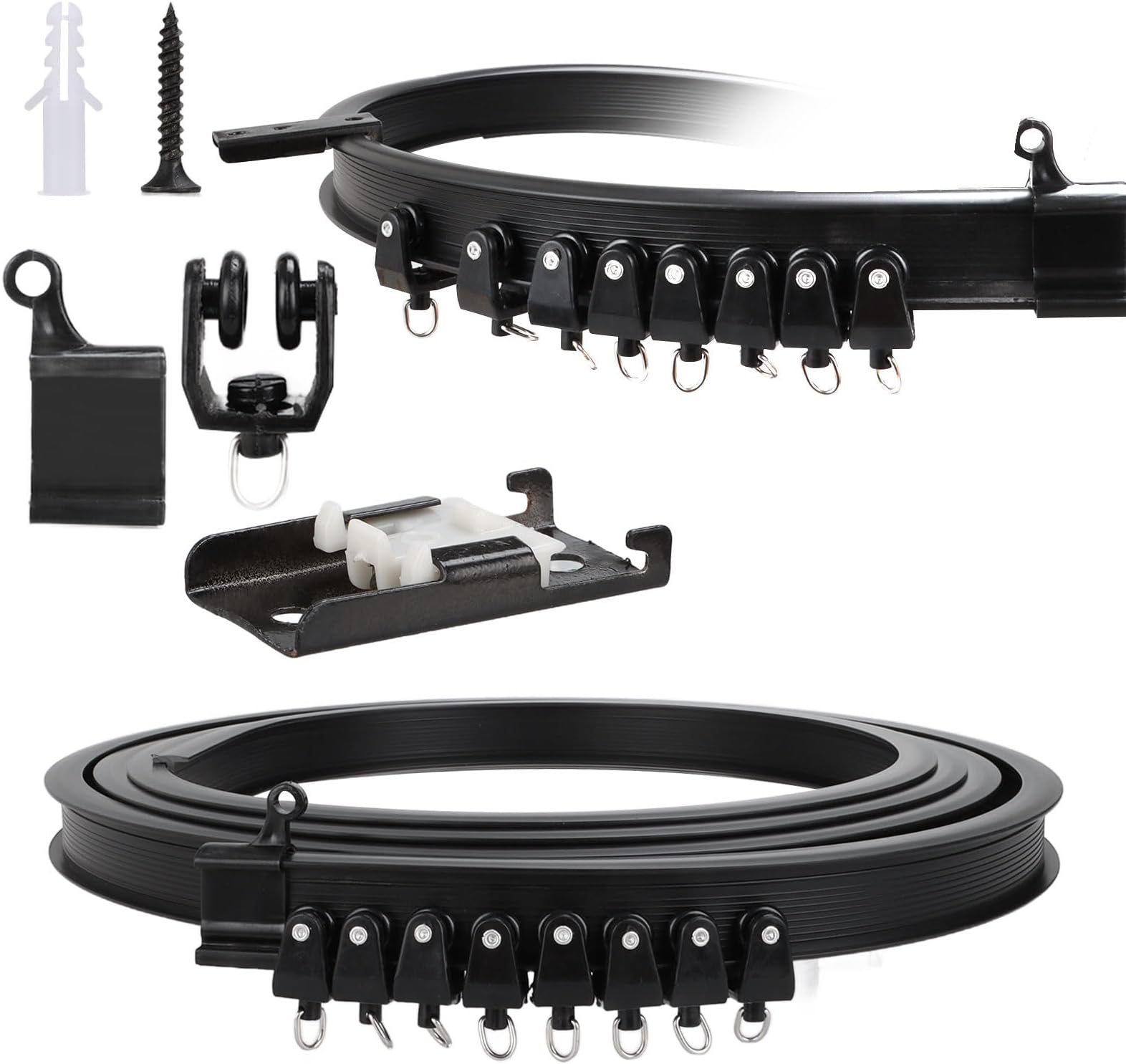 GOYADA Ceiling Curtain Track, 3M/10FT Flexible Ceiling Mounted Curtain ...