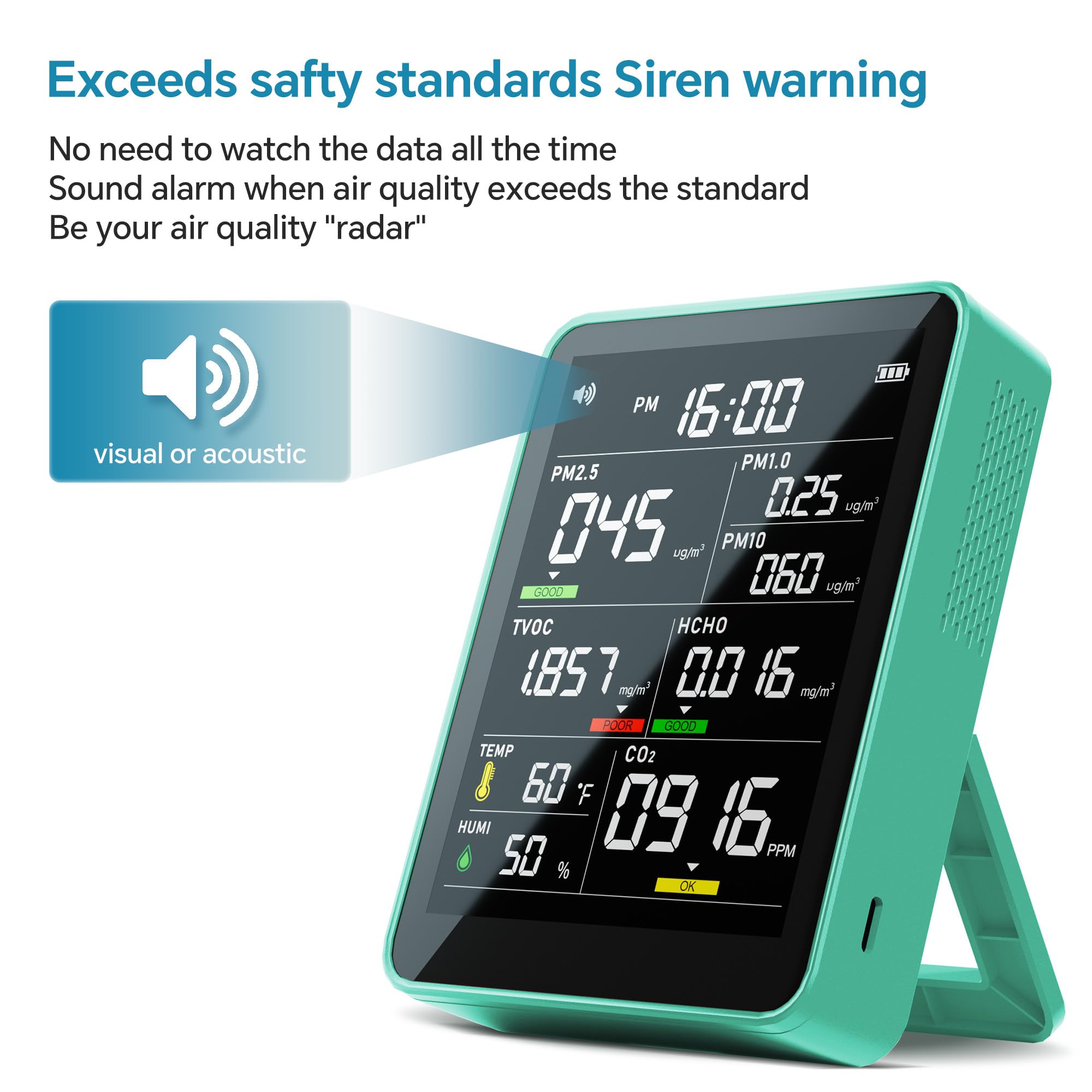 Snapklik.com : 9-in-1 Professional Indoor Air Quality Monitor Portable ...