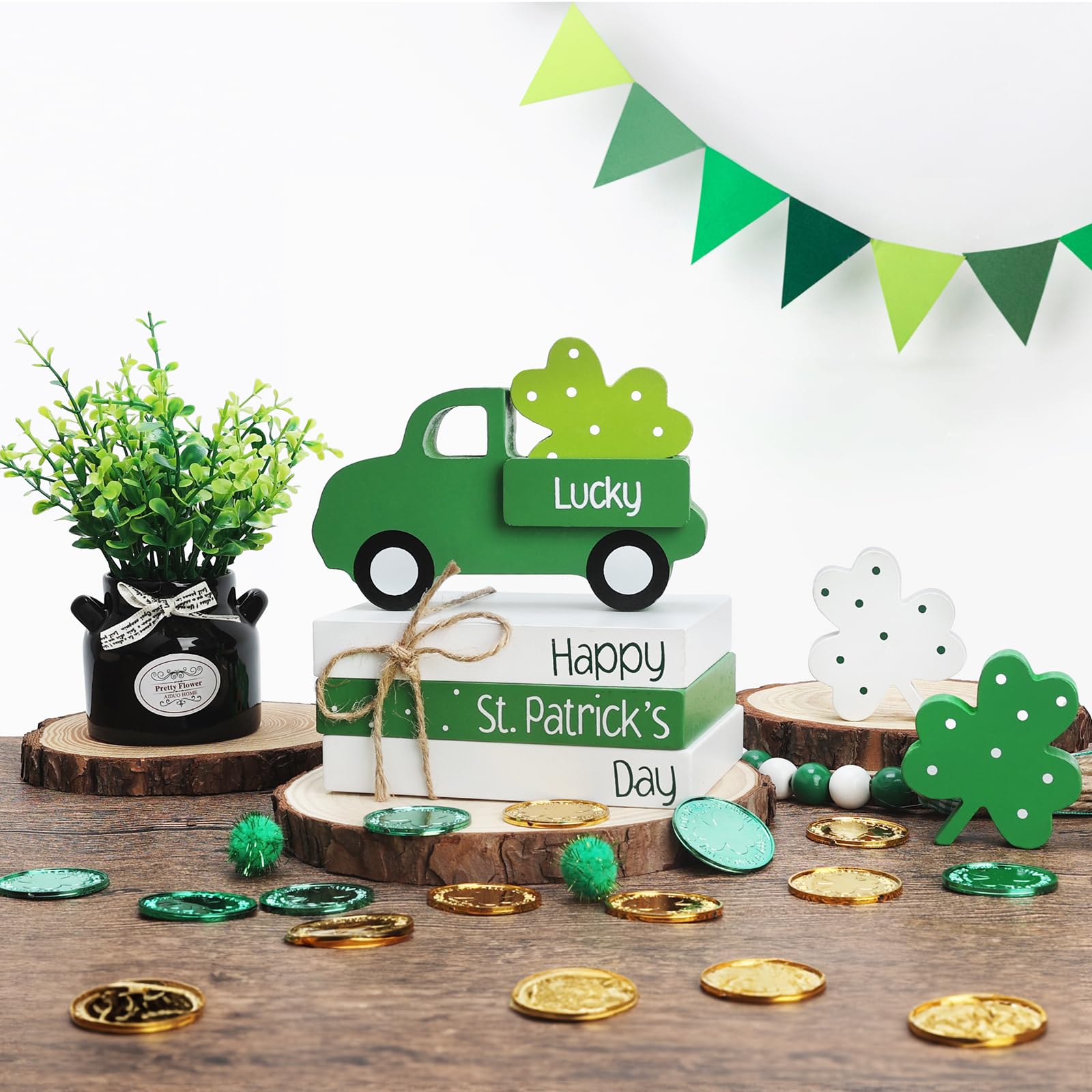 St Patricks Day Table Centerpiece St. Patrick's Day Wooden Decor Set ...