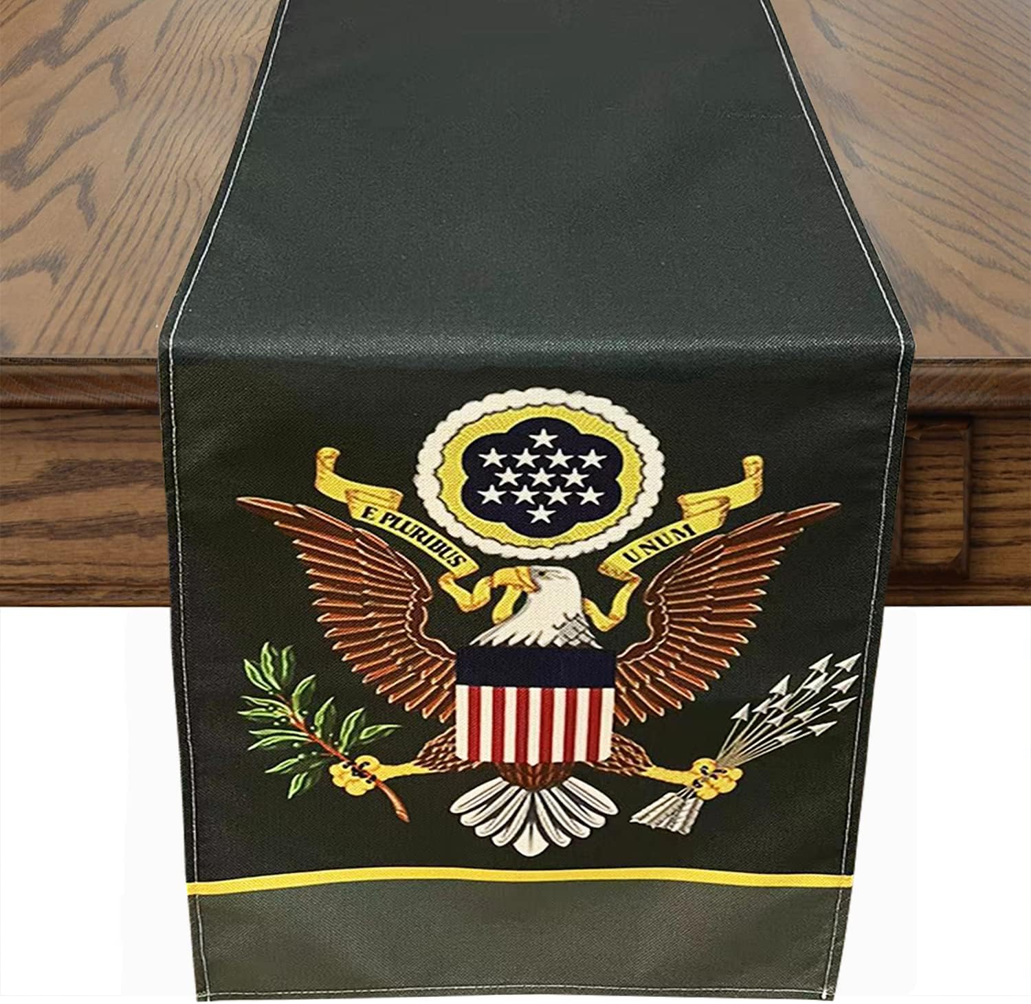 Amazon.com: DodelyGz Patriotic Military US Army Table Runner,Memorial ...
