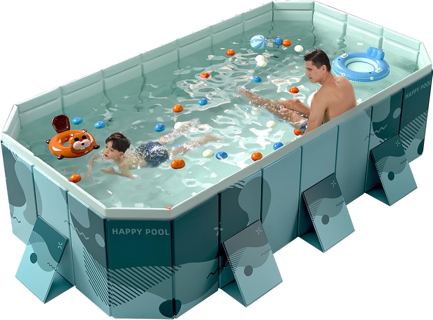 Amazon | NAKUJI 【2025新改良 非膨張式】プール 空気入れ不要 折りたたみ 大型 ビニールプール 組み立て不要 収納便利 簡単な排水 子供用 家庭用 屋内用/アウトドア用 ...