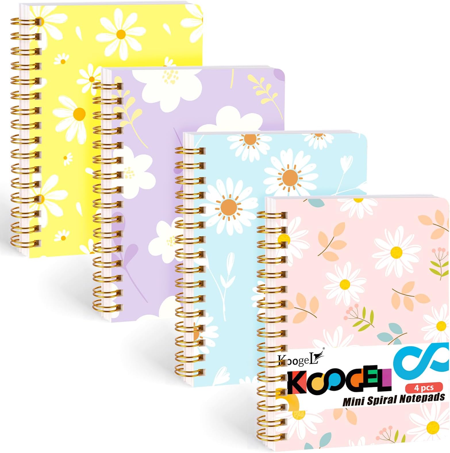 Amazon.com : 4Pcs Cute Small A7 Spiral Notebooks Kawaii Cartoon Mini ...