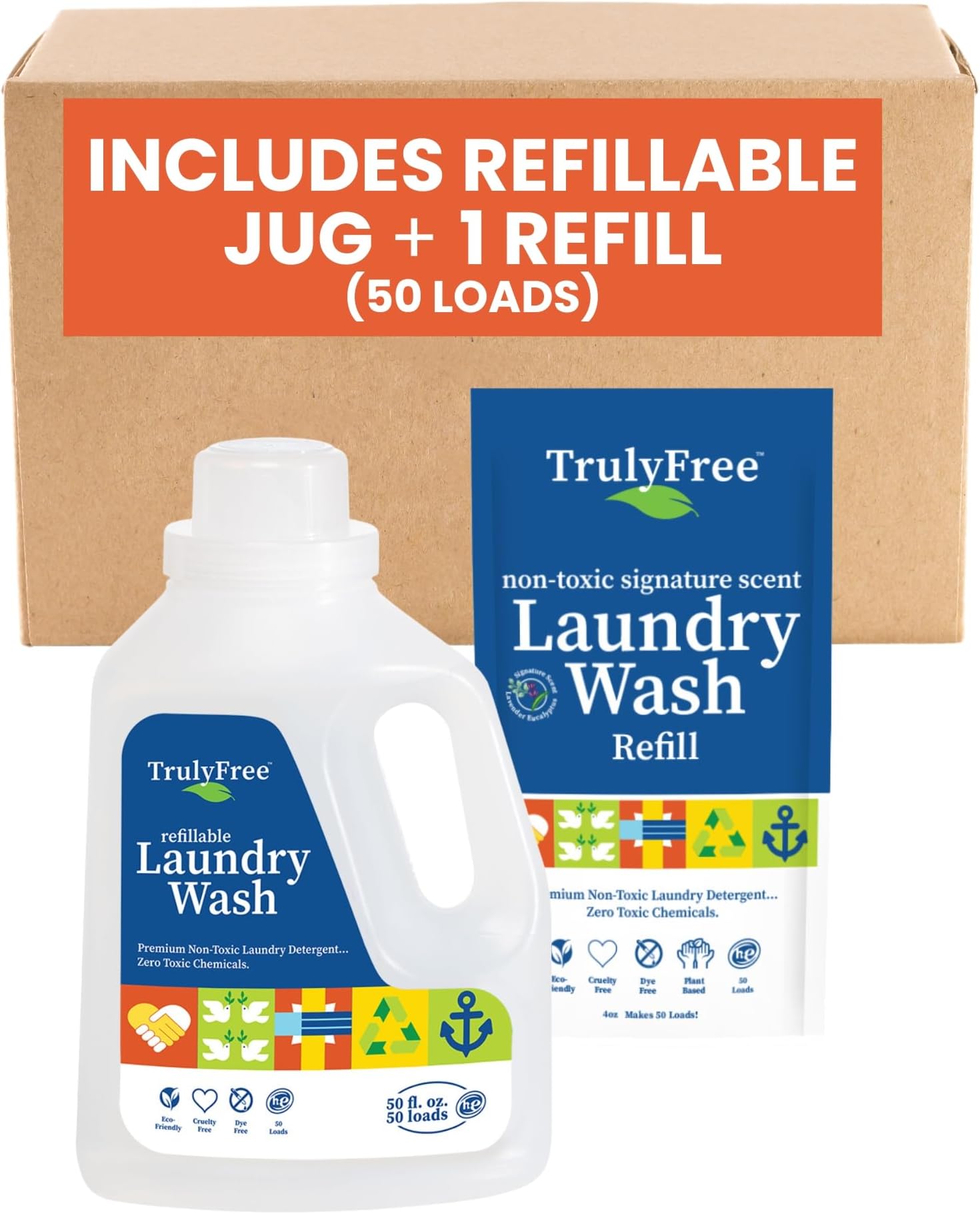Amazon.com: Truly Free Laundry Detergent for Sensitive Skin | Gentle ...