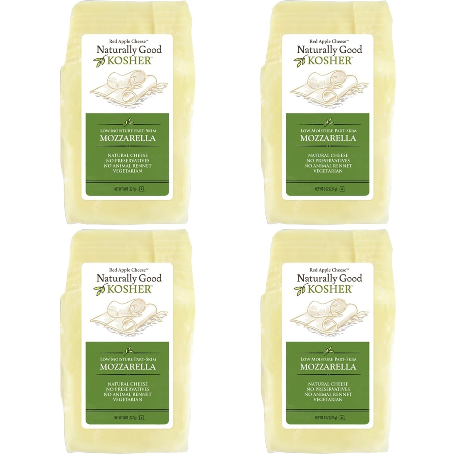 Amazon.com: Naturally Good Kosher Cheese Slices | Crafted by Red Apple ...