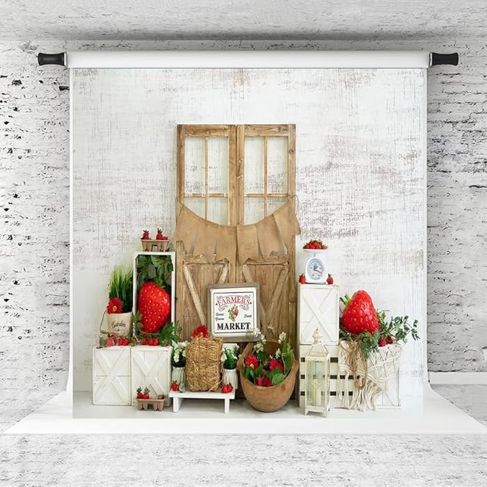 Buy Kate 10x10ft Spring Backdrop Strawberry Farm Warehouse Barn ...