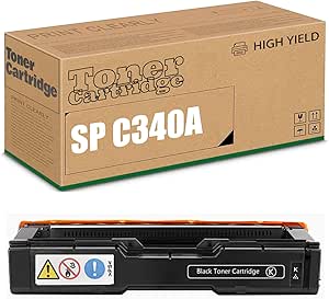 Amazon.com: XNINJA Compatible SP C340A Toner Cartridge Replacement for ...