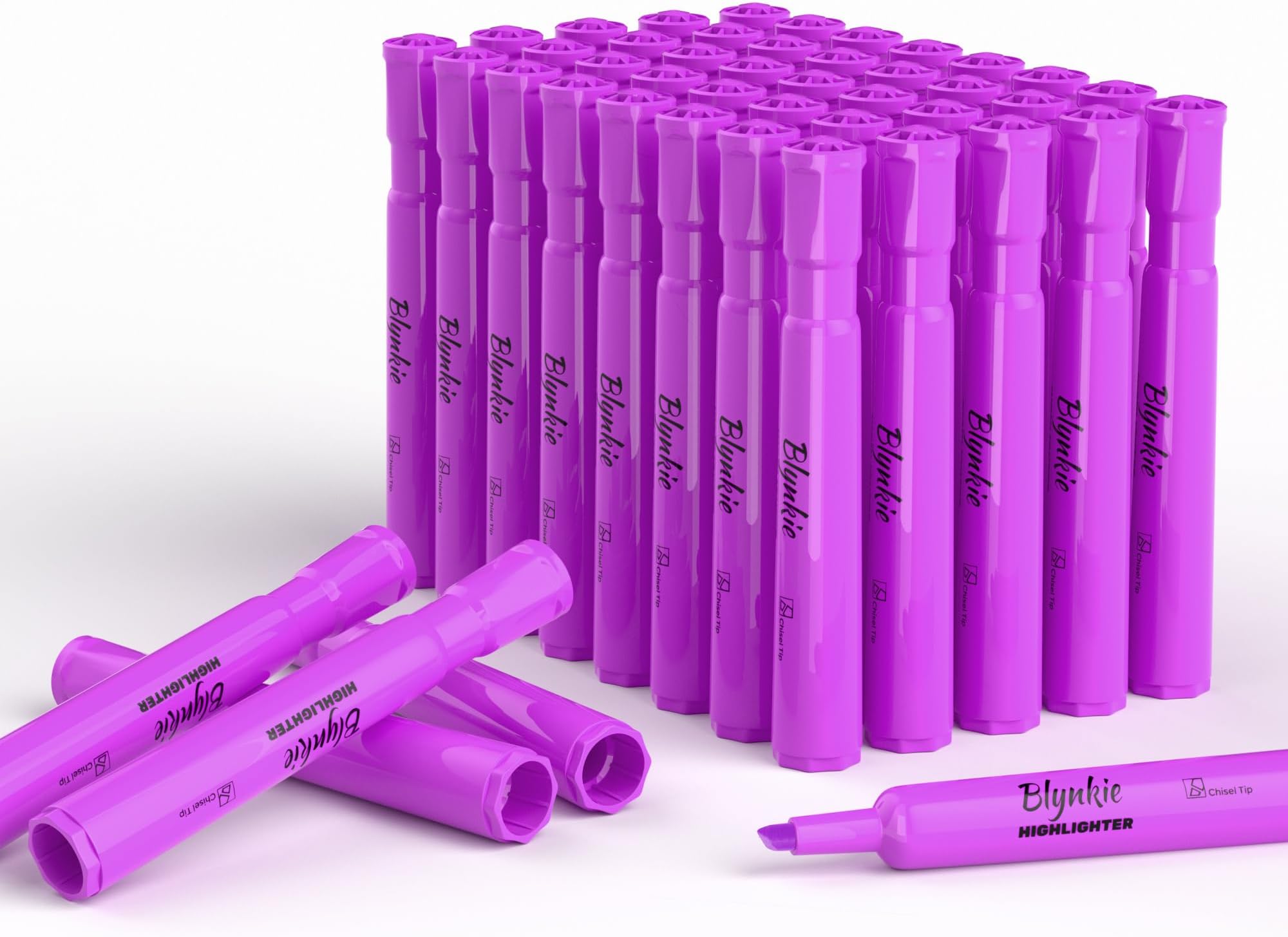 Amazon.com: Blynkie Highlighters Bulk 40 Pack of Purple Tank Style ...