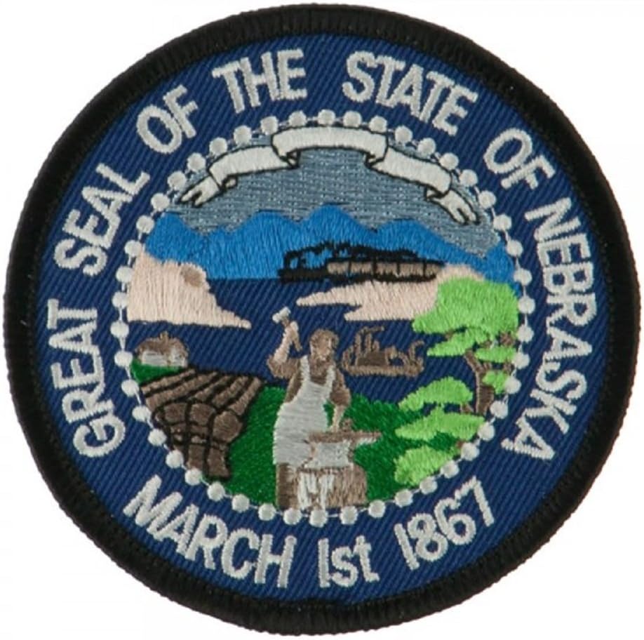 Amazon.com: Nebraska State Seal Patch Round 3" Diameter, Embroidered ...