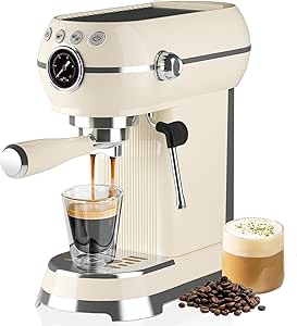 Amazon.com: SUSTEAS Espresso Machine with Milk Frother, 20 Bar Espresso ...