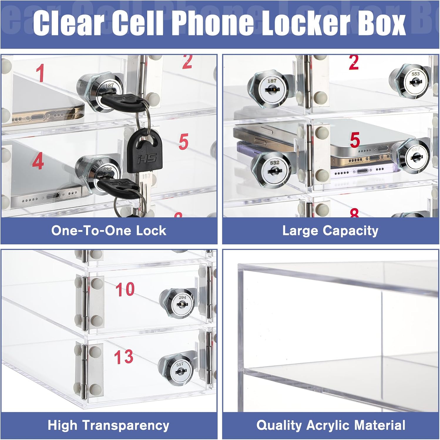 Layhit 15 Slots Cell Phone Locker Box for Classroom Philippines | Ubuy