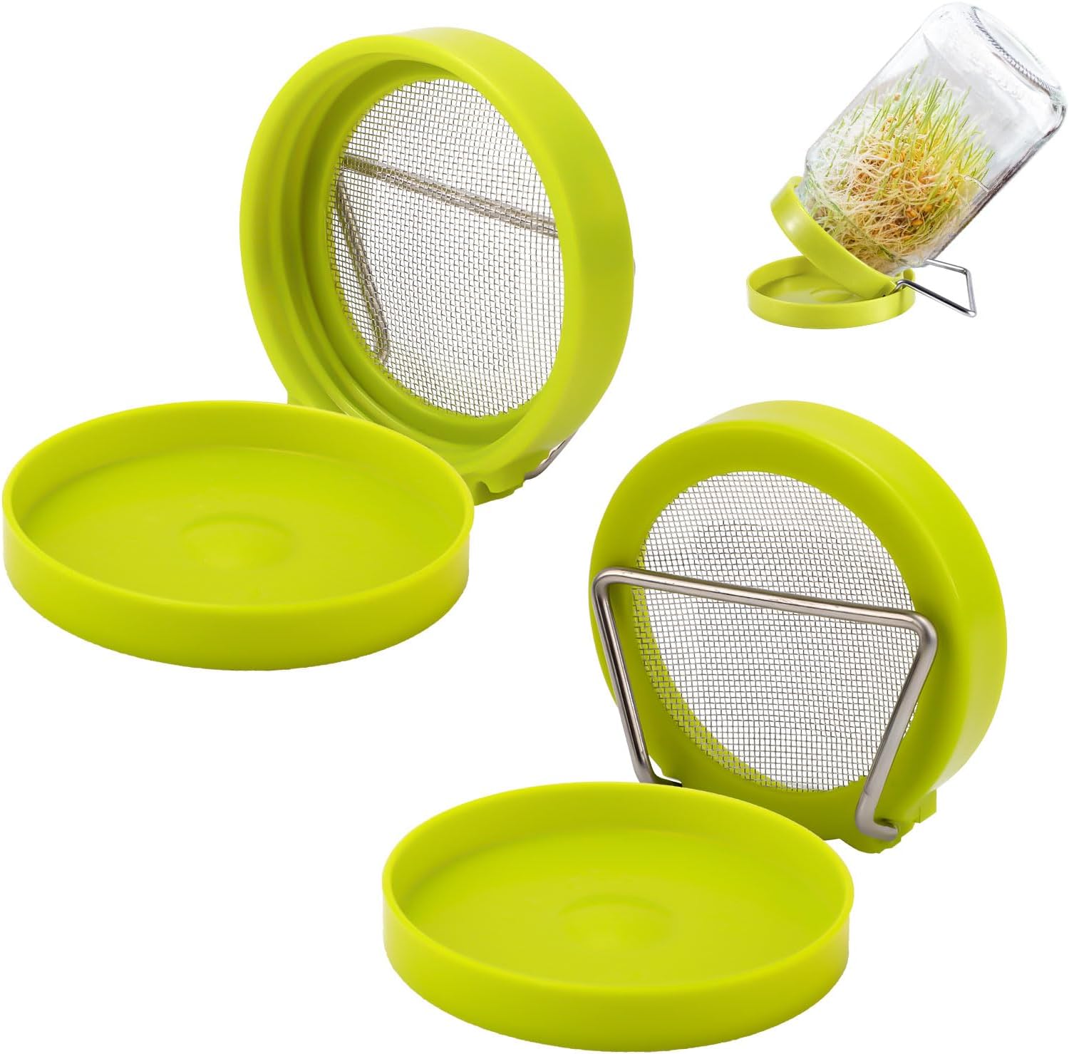 Amazon.com: 2pcs Sprouting Lids, Plastic Sprouting Mason Jar Lid Kit ...