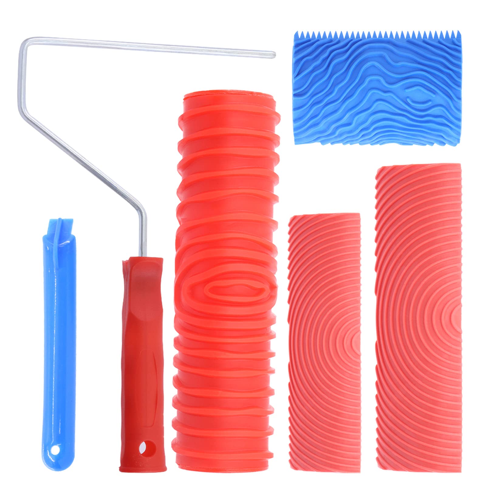 Keadic 4Pcs Wood Graining Painting Tool Set, M21 MS16 Rubber Grain ...