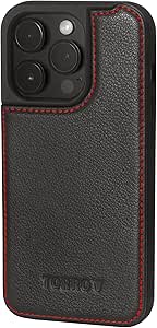 TORRO Leather Case Compatible with iPhone 15 Pro – Premium Leather Bumper Case - Black : Amazon ...