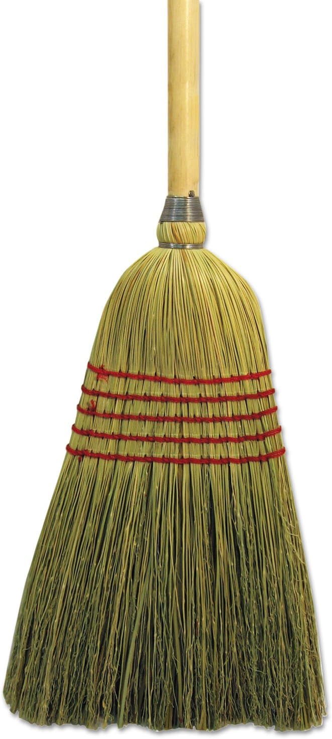Amazon.com: Unisan Flagged Bristle Parlor Broom Maid Broom with Wooden ...