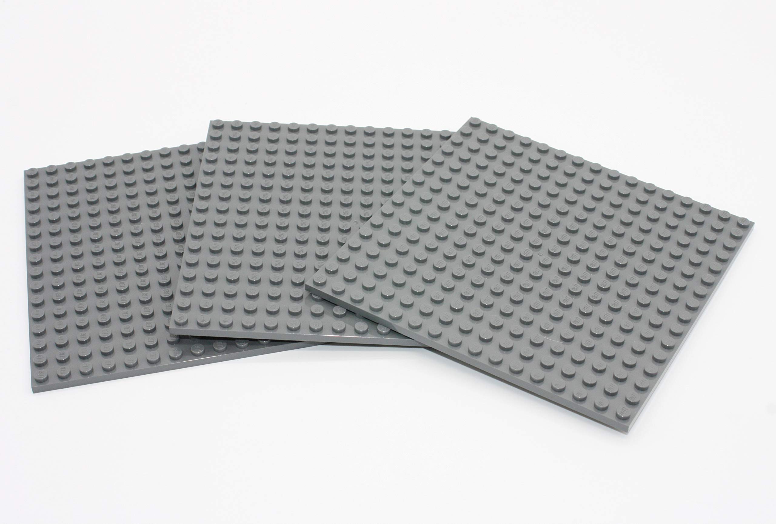 Bricks and Baseplates LEGO 3 x DARK GREY PLATE (Base Boards Baseplate ...