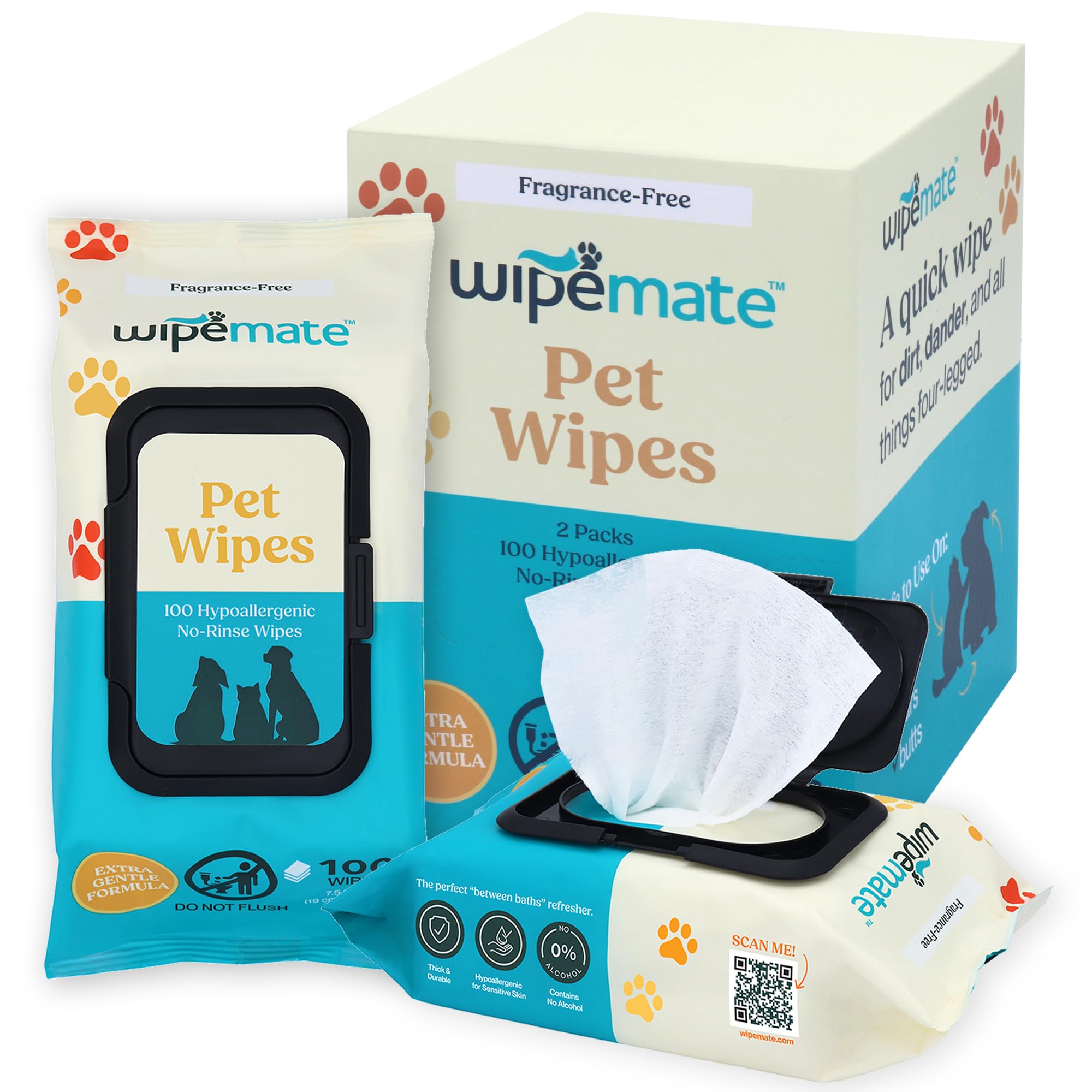 Snapklik.com : WIPEMATE 200ct Premium Dog & Cat Pet Wipes For Small ...