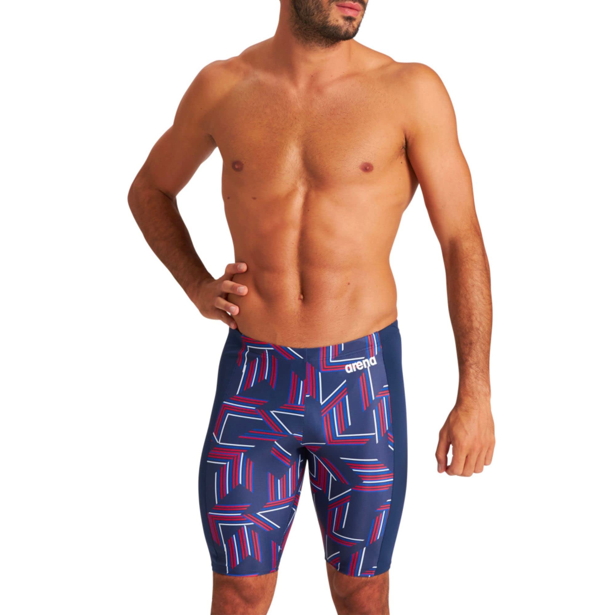 Snapklik.com : ARENA Puzzled Athletic Swim Jammers For Men Competitive ...