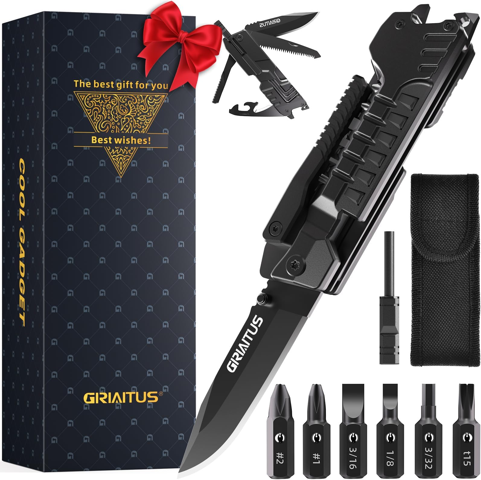 Gifts for Men Dad Husband, Multitool 17in1 Unique Birthday, Christmas ...