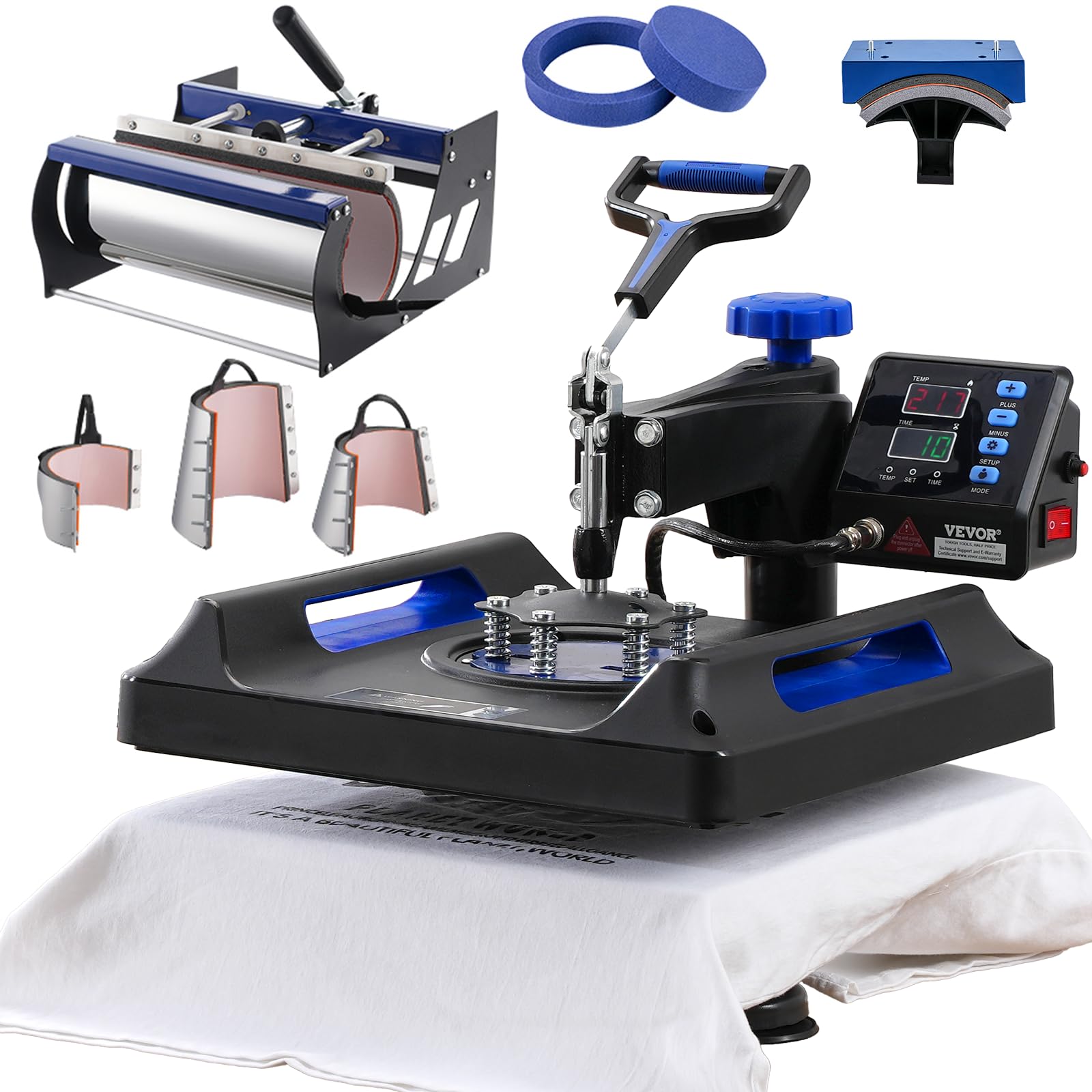 Amazon.com: VEVOR Pro Heat Press 15x15 Inch, 8 in 1 Heat Press Machine ...