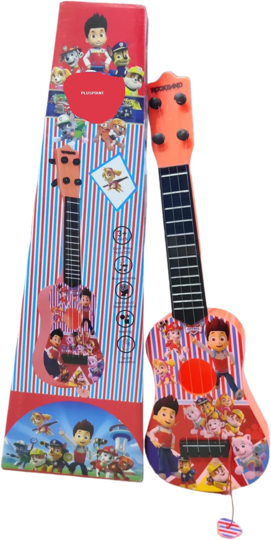 Buy PLUSPOINT Kids Toy Guitar, Beginner Musical Instrument, Easy to ...