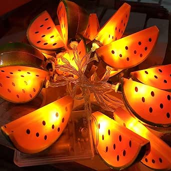 Amazon.com: MaoTopCom 2 Pack Watermelon Decor String Lights, Battery ...