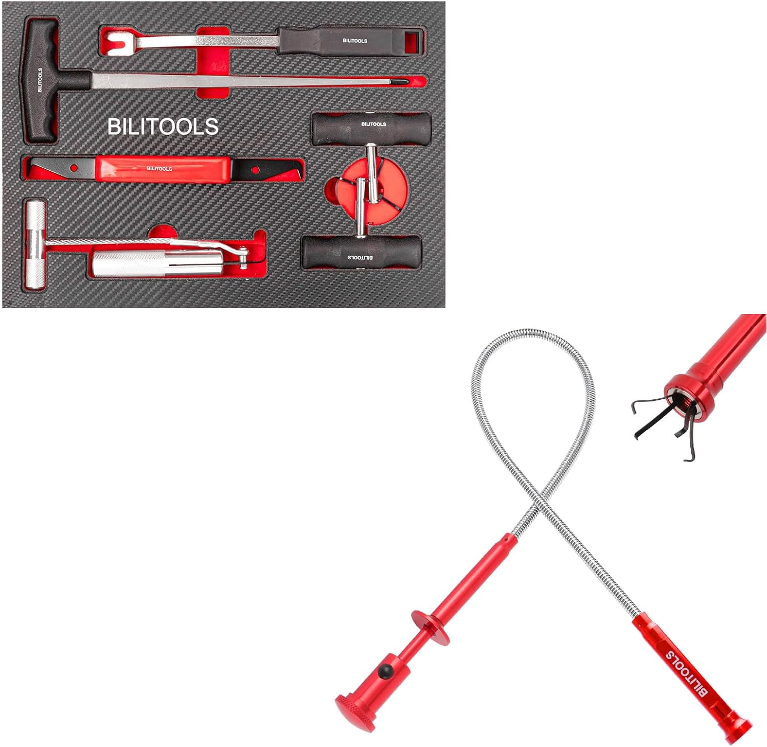 Amazon.com: BILITOOLS 7-Piece Windshield Removal Tool Kit& Flexible Magnetic Grabber Pickup Tool ...