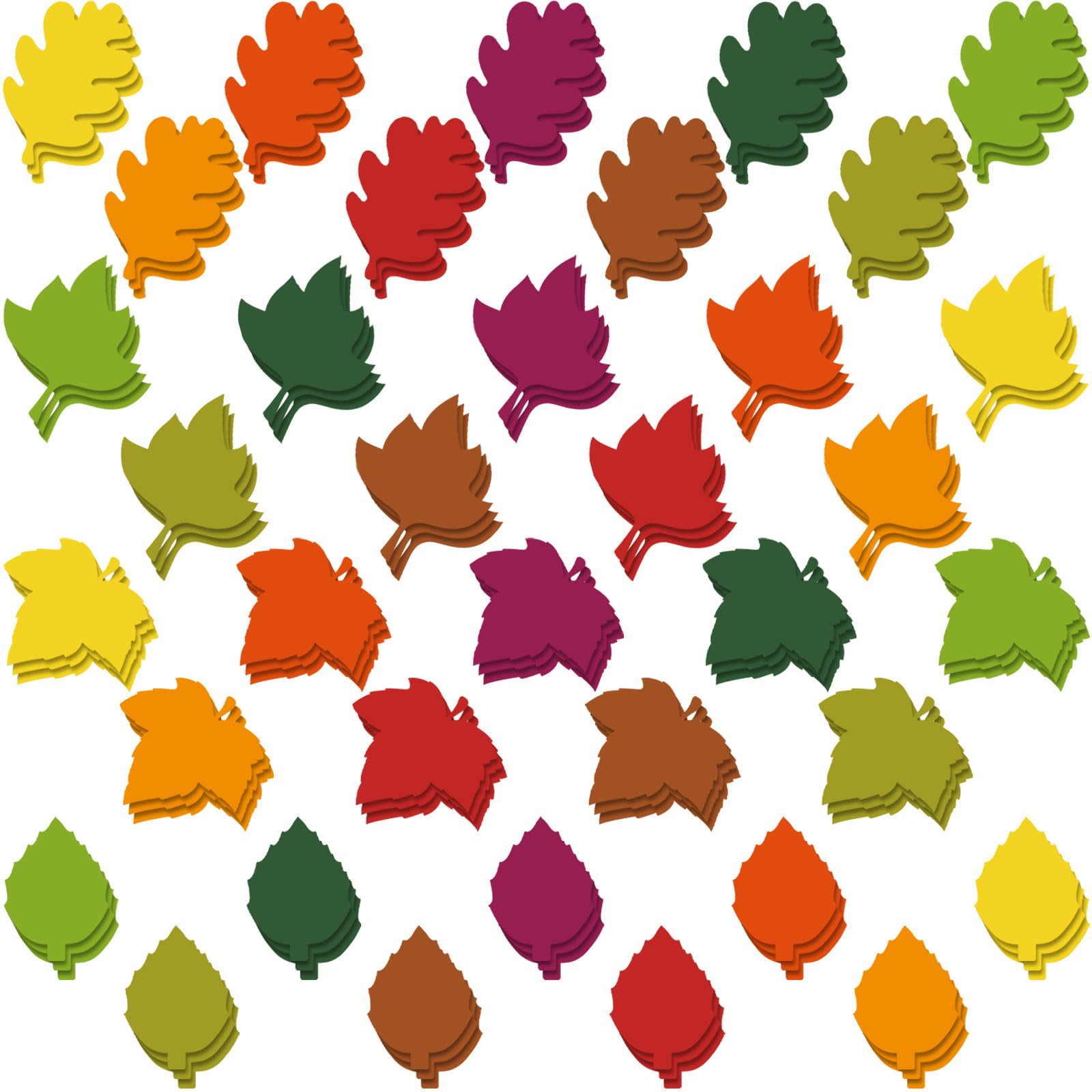 Snapklik.com : Geyee 108 Pcs Leaf Cutouts Paper Fall Leaves Cut Outs ...