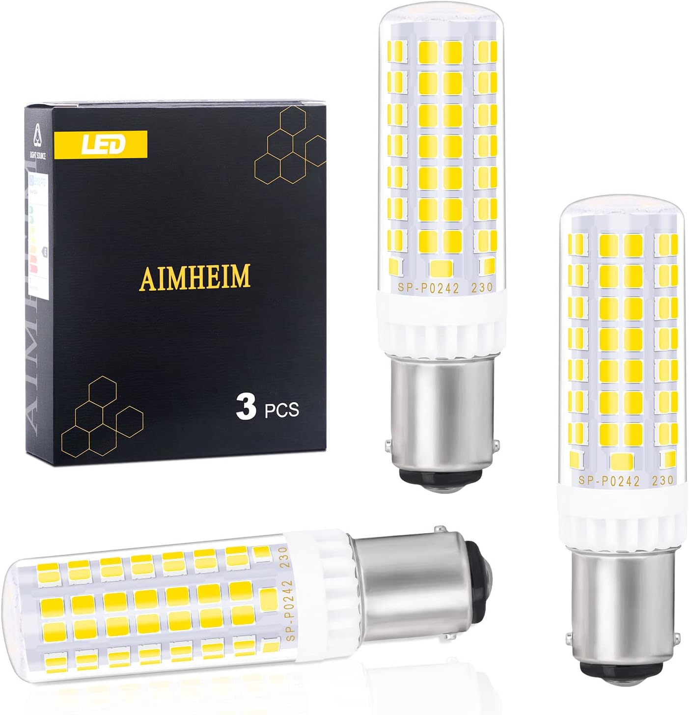 Amazon Basics E14 LED Lampe, Kerzenform, 5W (ersetzt 40W), klar, dimmbar, Warmweiß, 6Stück ...