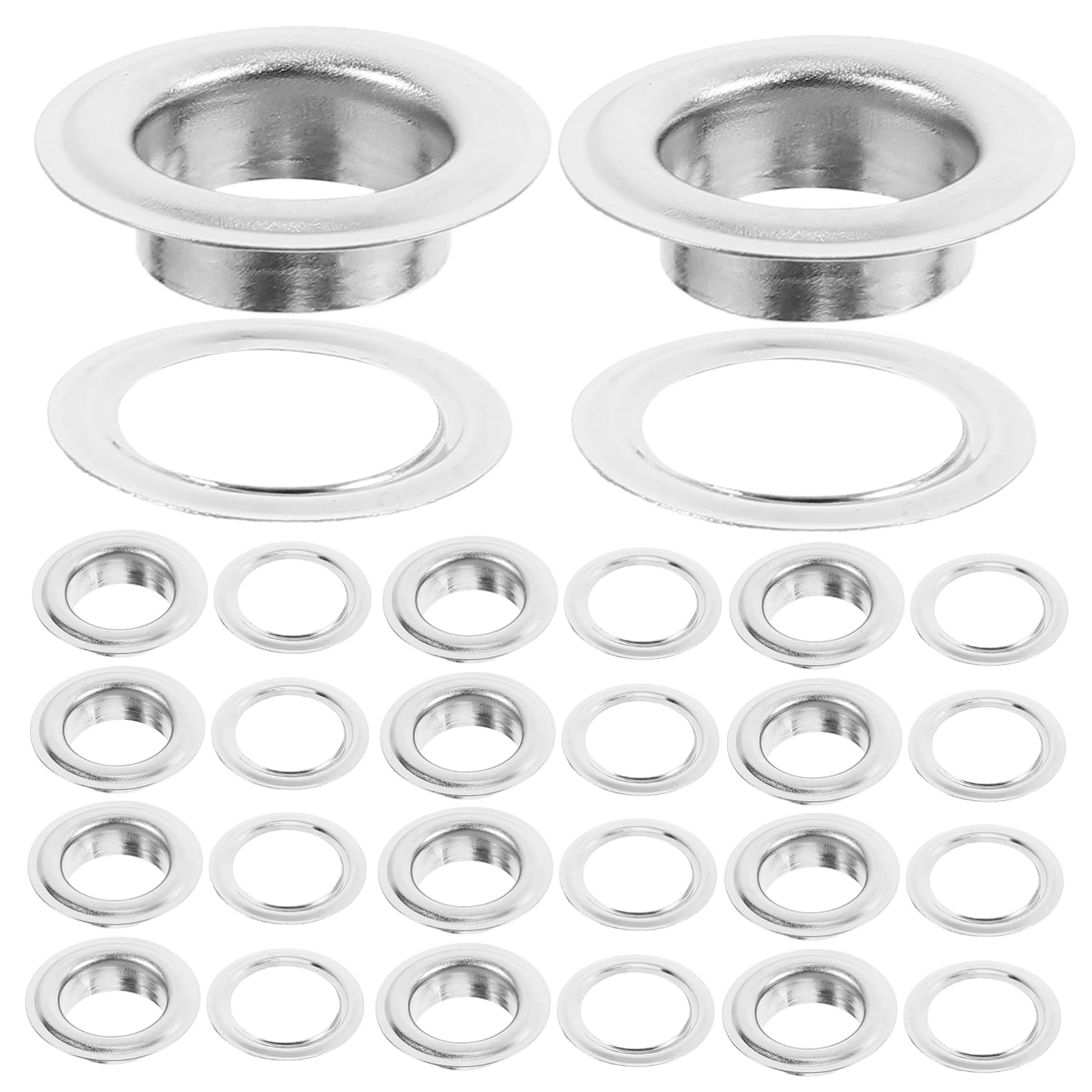 MUSISALY 200pcs 12 Eyelet Button Stainless Steel Grommets Grommet Punch ...
