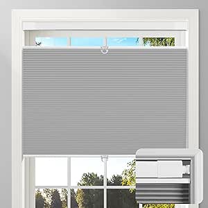 Amazon.com: Sulugood No Drill No Tools Blackout Cellular Shades Top Down Bottom Up Cellular ...