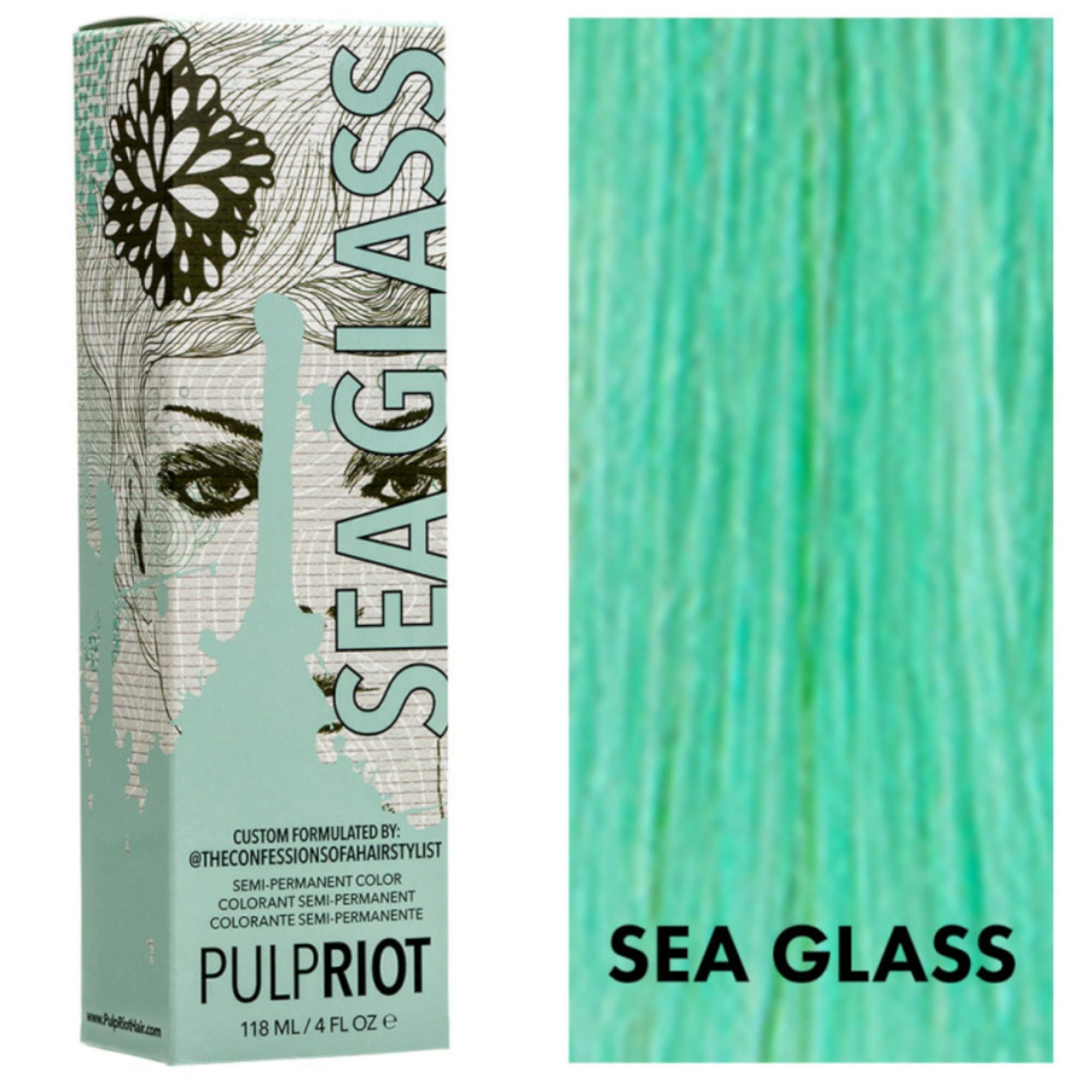 Amazon.com : Pulp Riot Semi-Permanent Hair Color 4oz- Seaglass : Beauty ...