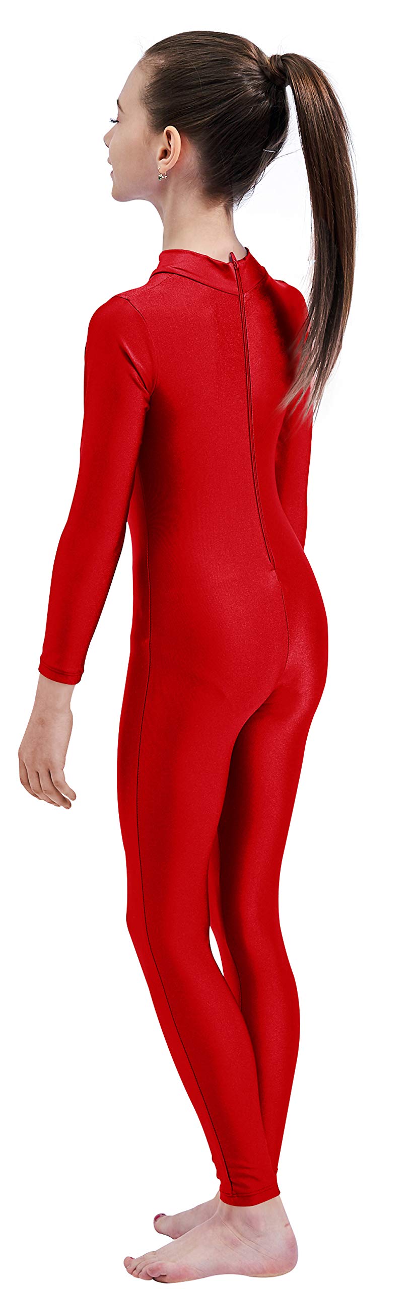 Snapklik.com : Unitards For Girls Kids High Neck Zip Long Sleeve ...