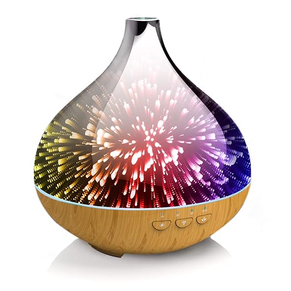 Amazon.com : LED 3D Glass Smart Essential Oil Diffusers - Alexa ...