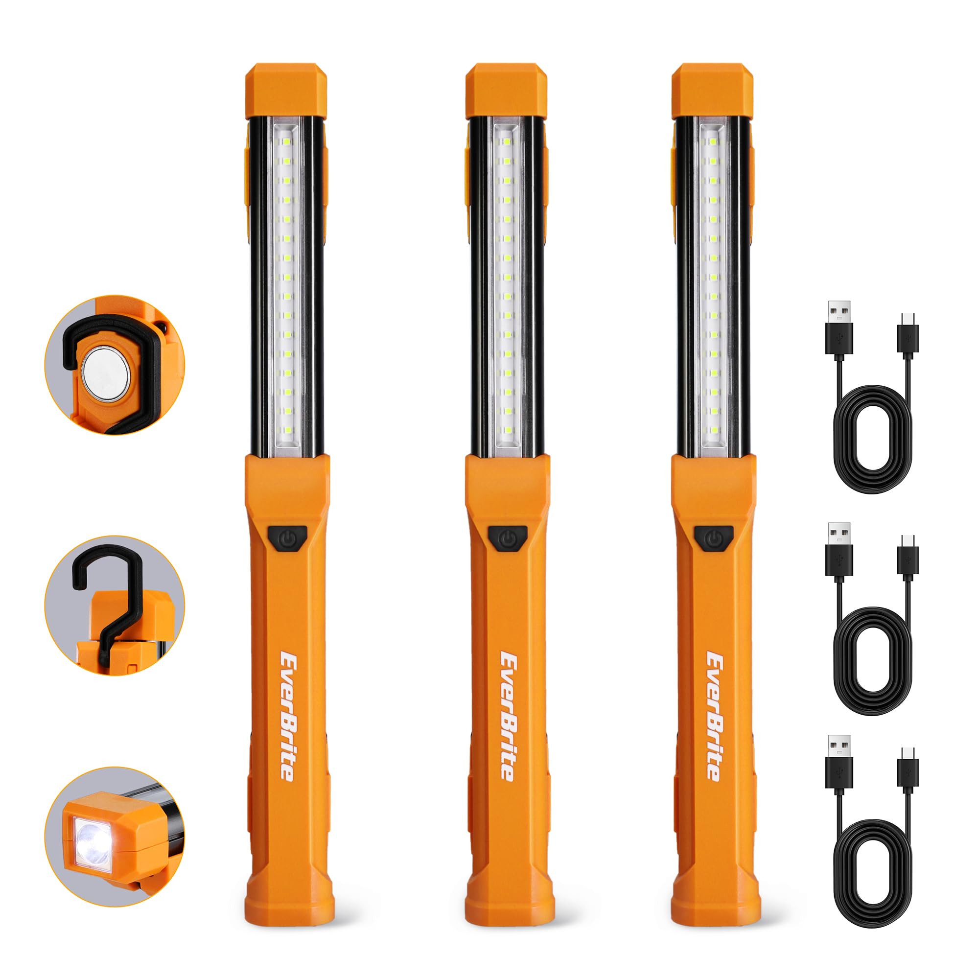 EverBrite 1000LM LED Work Light, Rechargeable Work Light for Mechanics ...