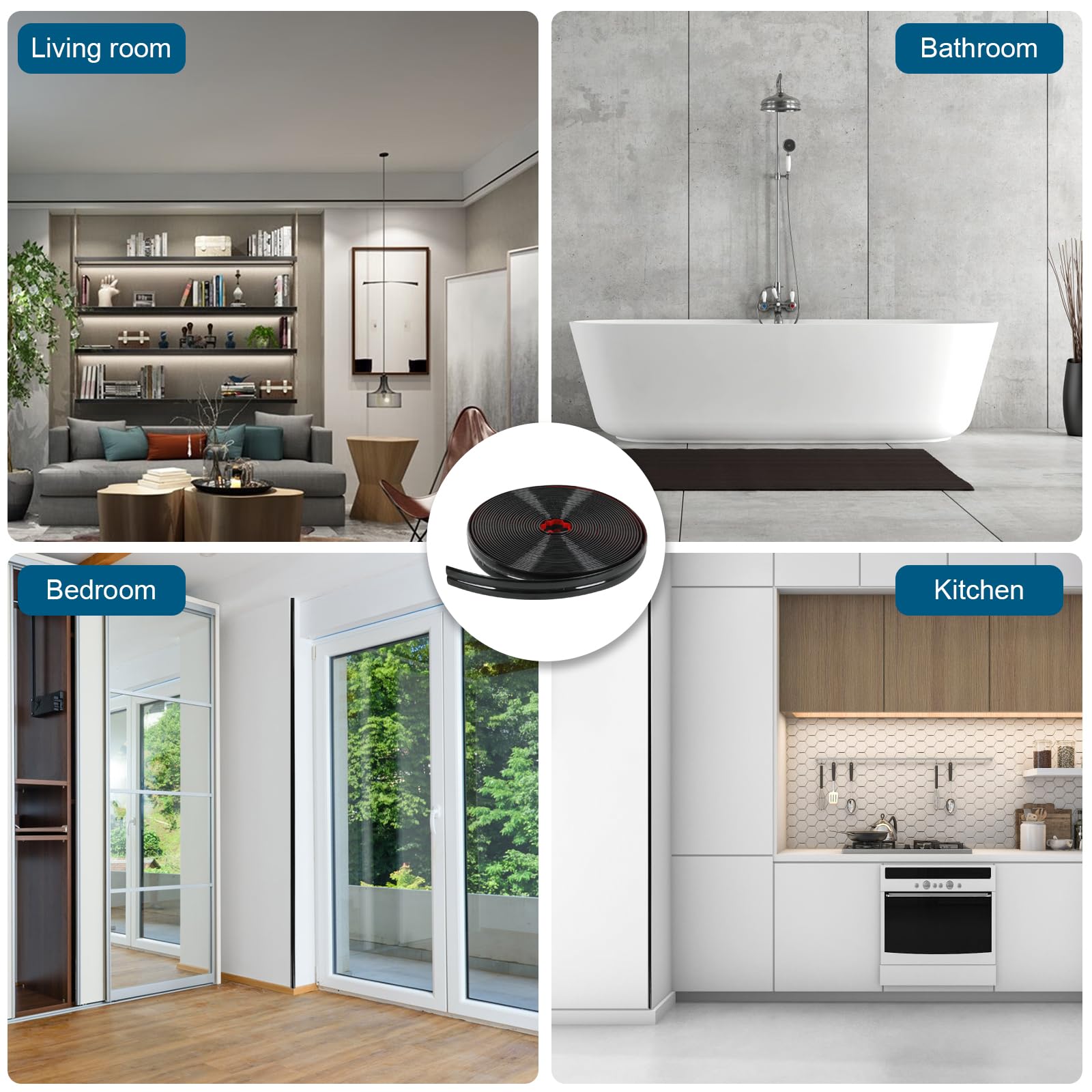 Snapklik.com : Peel And Stick Wall Trim Molding, 32.8FT Bendable ...