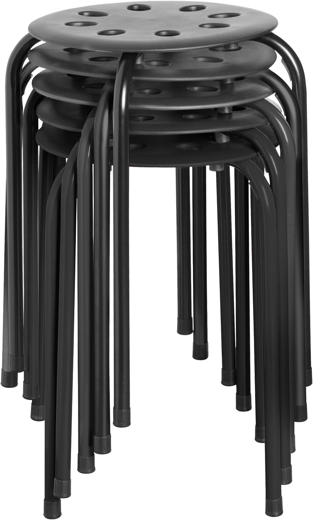 Amazon.com: VECELO 6-Piece Stacking Stools, 17.7 Inch Standard Height ...