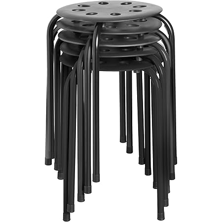 Amazon.com: Yaheetech 17.3in Plastic Stack Nesting Stools Portable ...
