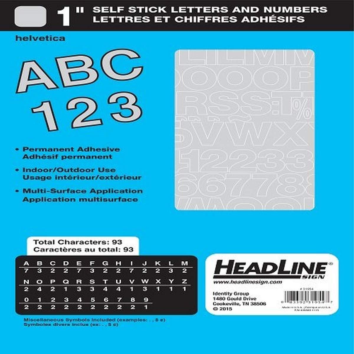Amazon.com : Headline Sign 31954 Stick-On Vinyl Letters and Numbers ...