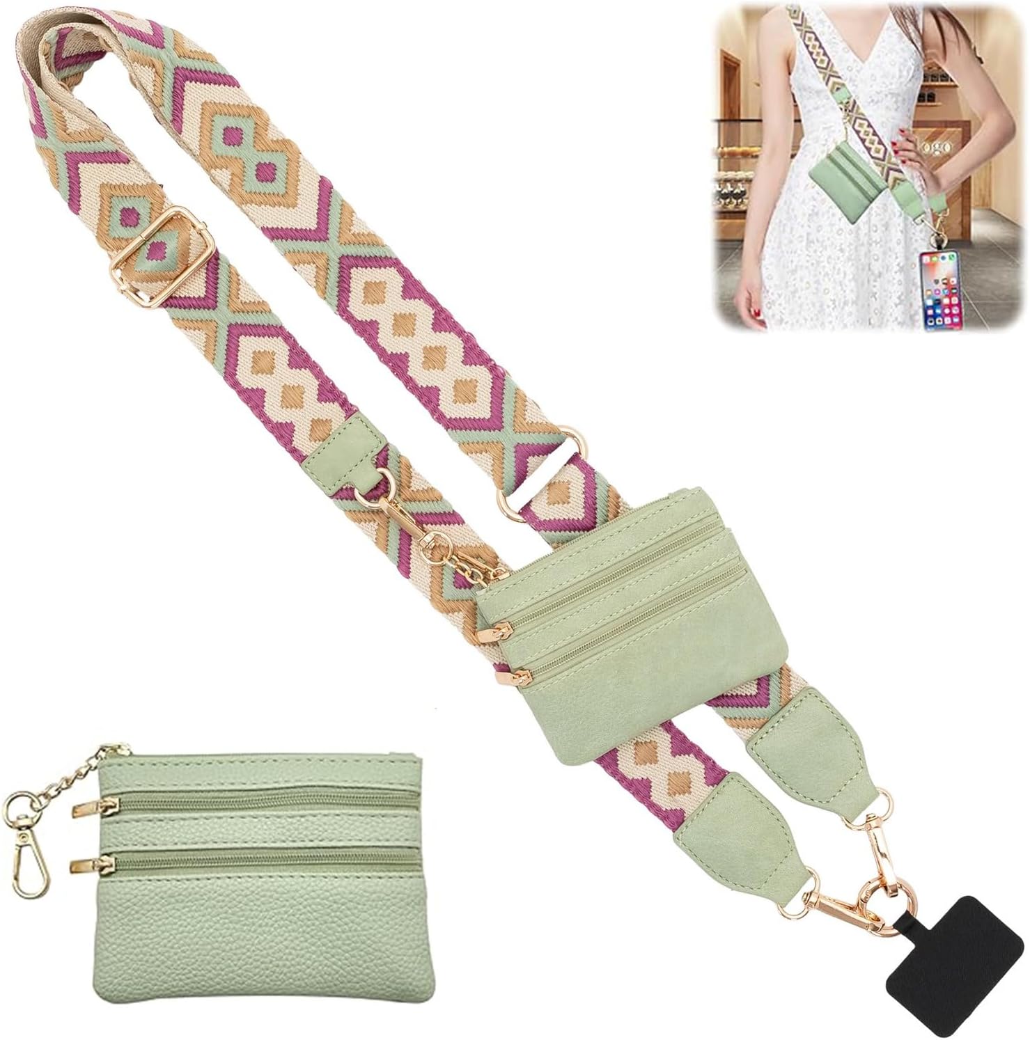 Amazon.com: Syhloke Clip and Go Strap for Phone With Wallet Crossbody ...