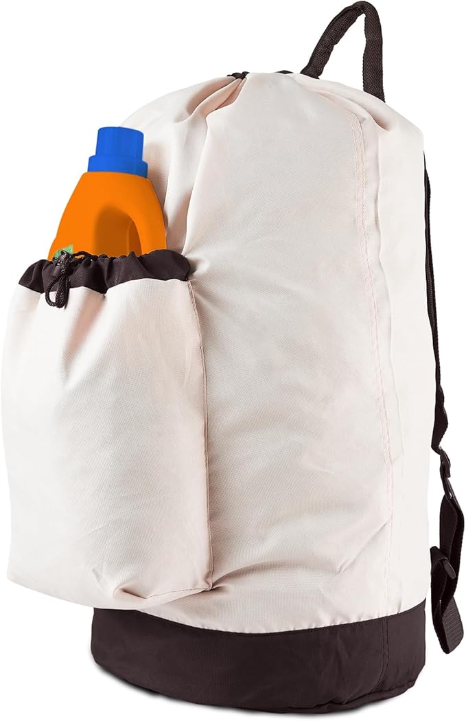 Amazon.com: Laundry Bag Backpack with Shoulder Straps and Detergent ...