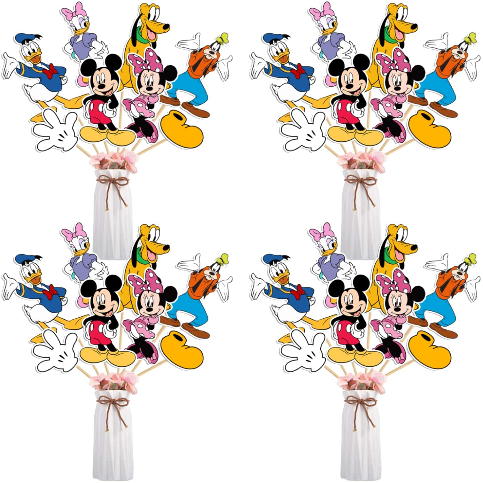 Amazon.com: Mickey Birthday Party Supplies, 32PCS Party Centerpieces ...
