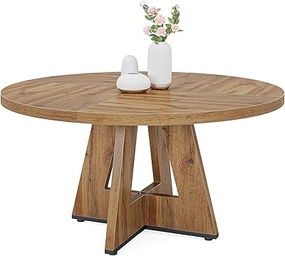 Amazon.com - Walker Edison Caely Modern Simple Round Dining Table with ...