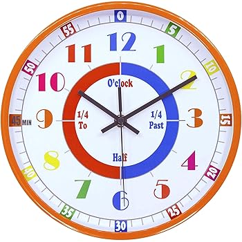 Amazon.com: Wise Hedgehog Telling Time Teaching Clock, 12 inch Silent ...