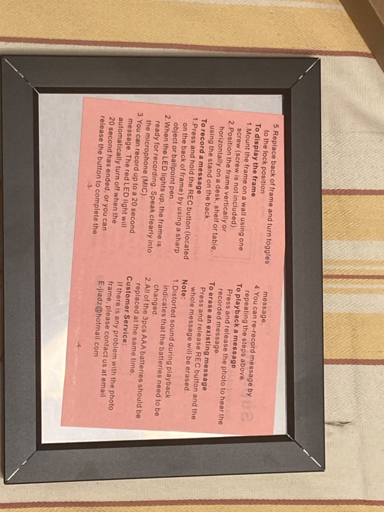 Amazon.com: SUPLEDCK 5x7 Picture Frame Personalized 20S Voice ...